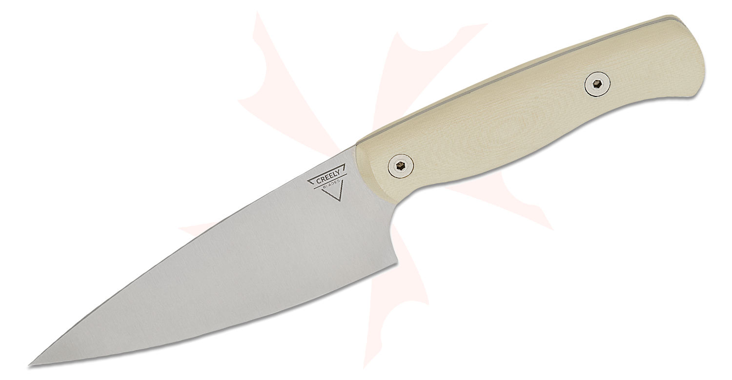 Creely Blades Omnivore Mini Chef Knife 4.84" CPM-MagnaCut Chisel Ground ...