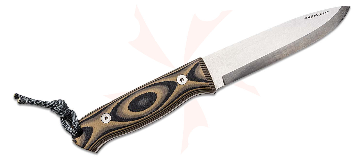 Creely Blades Folklore Fixed Blade Knife 4.94" CPM-MagnaCut Drop Point ...