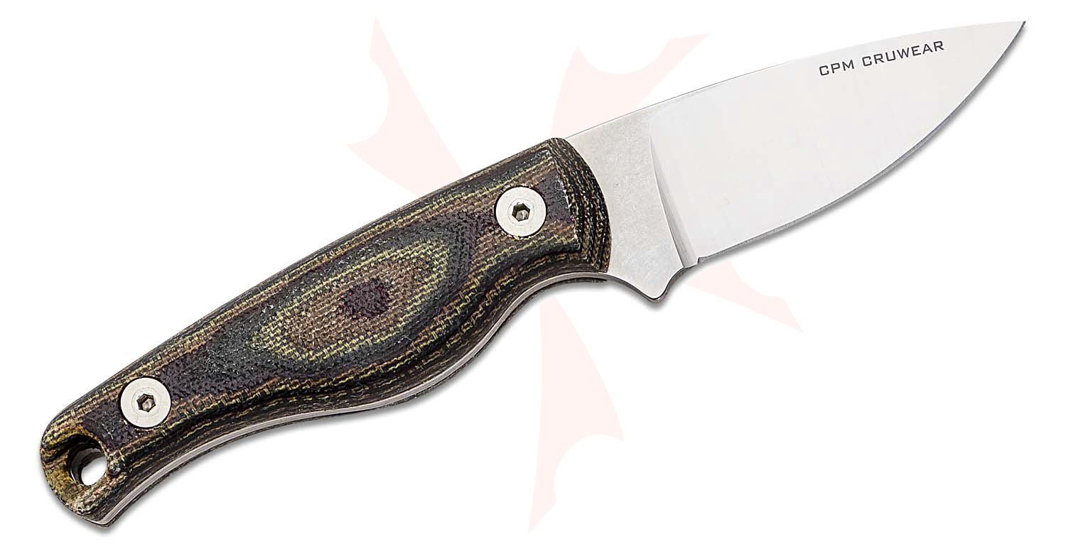 Creely Blades Mako PG Fixed Blade Knife 2.91" CPM-CruWear Drop Point ...