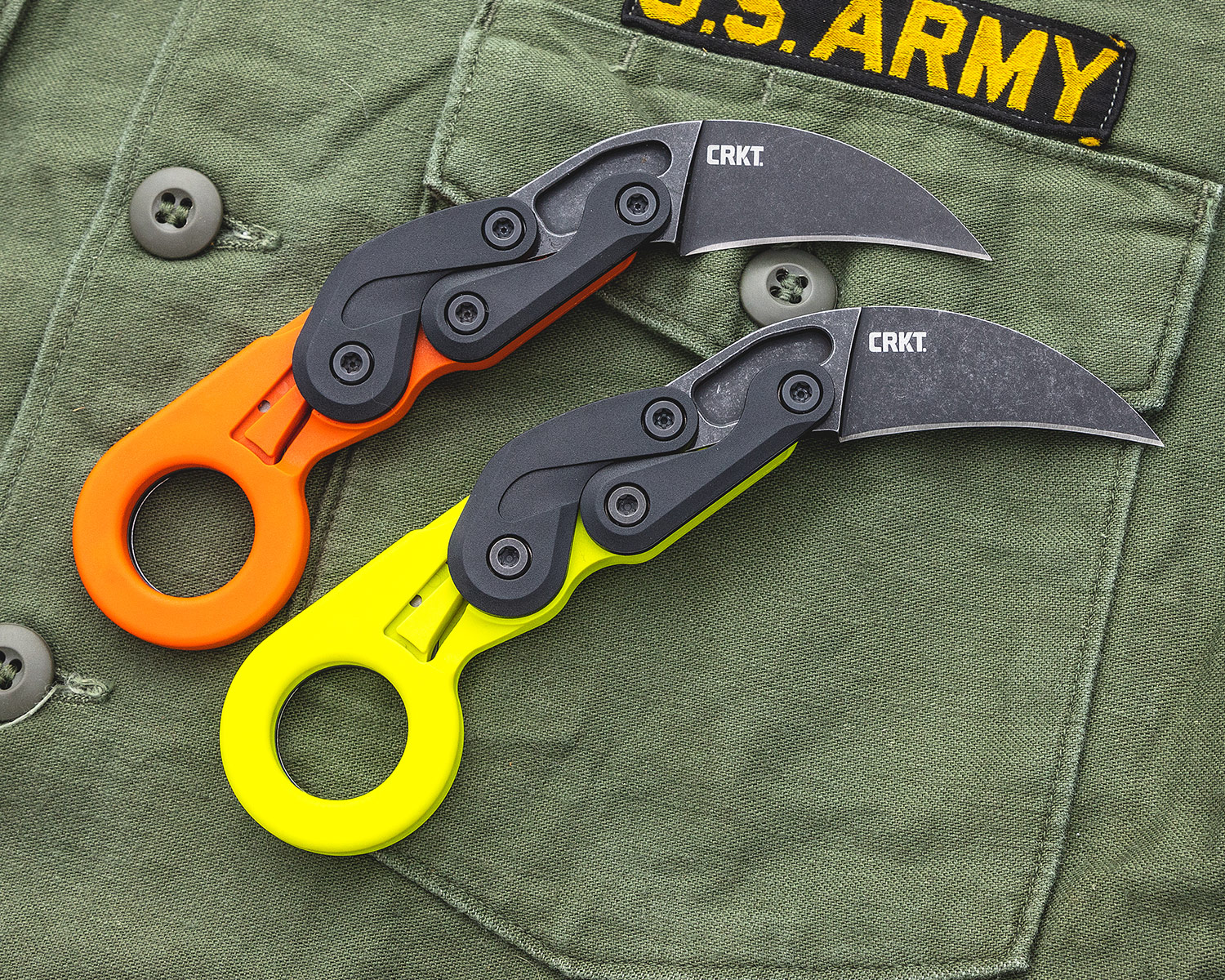 Columbia River CRKT 4041O Kinematic Provoke Orange Folding Karambit 2. ...