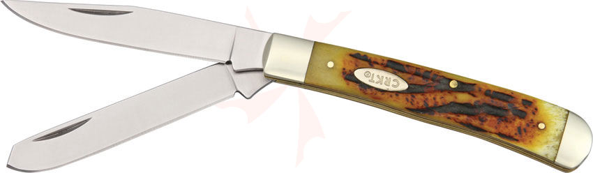 Columbia River Pocket Classic Big Trapper 4.06" Closed, Burnt Amber Jig ...