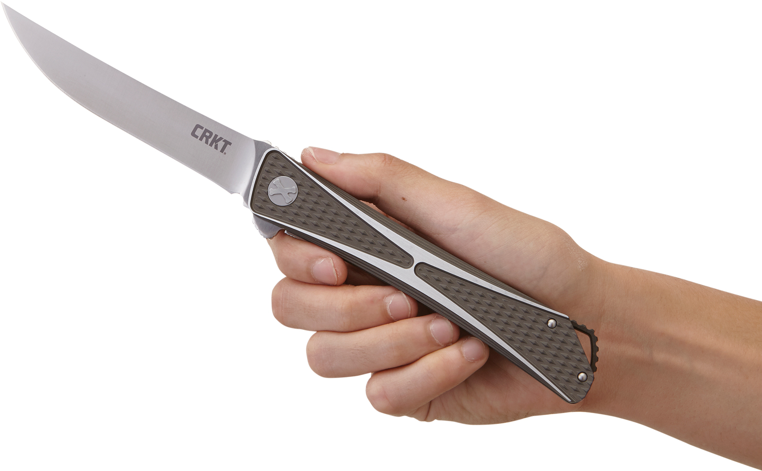 Columbia River CRKT 7532 Jeff Park Jumbones Flipper Knife 4.845" Satin ...