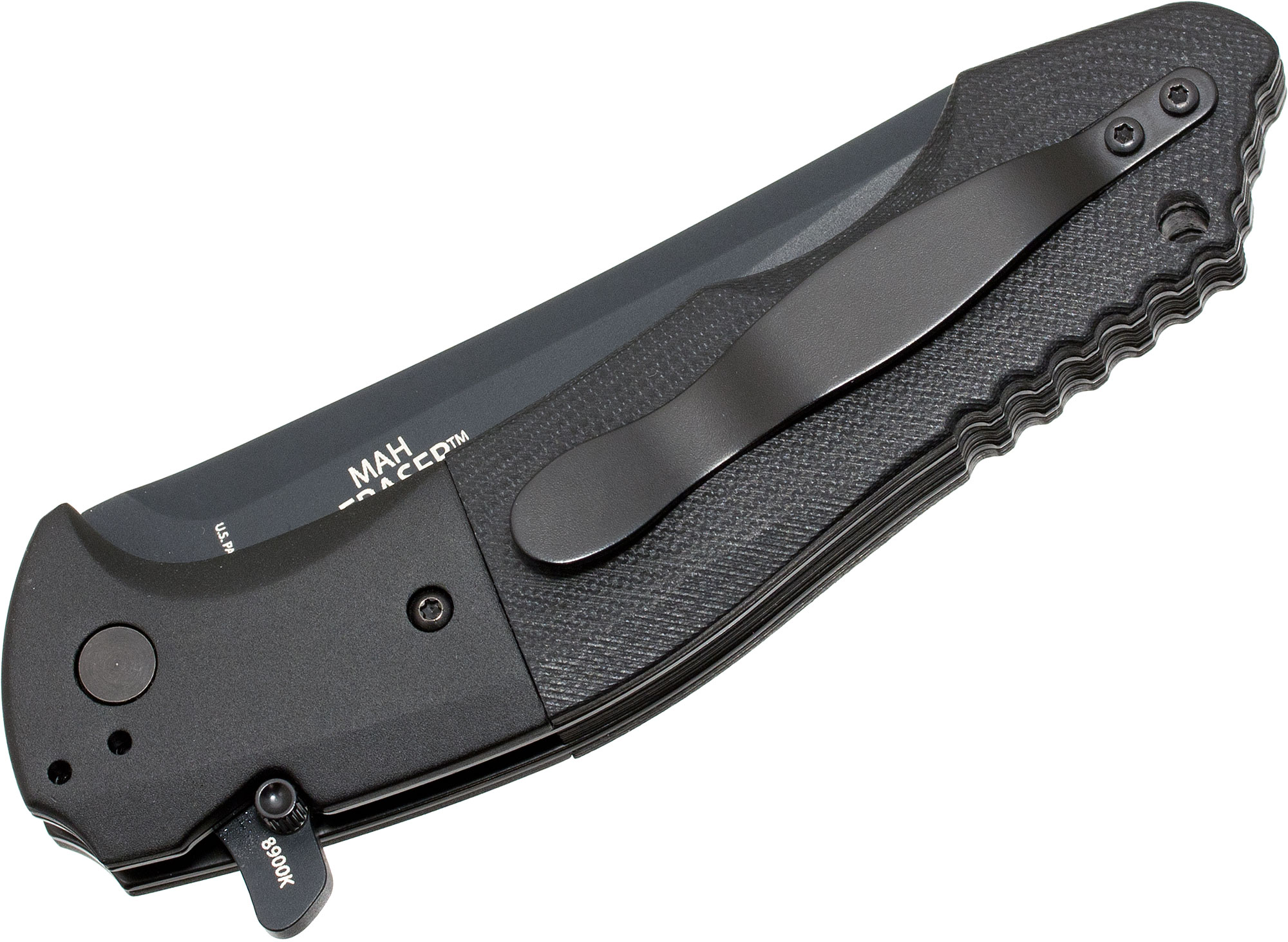 Columbia River 8900K Mah Eraser Folder 3.875" Black Combo Blade, G10 ...