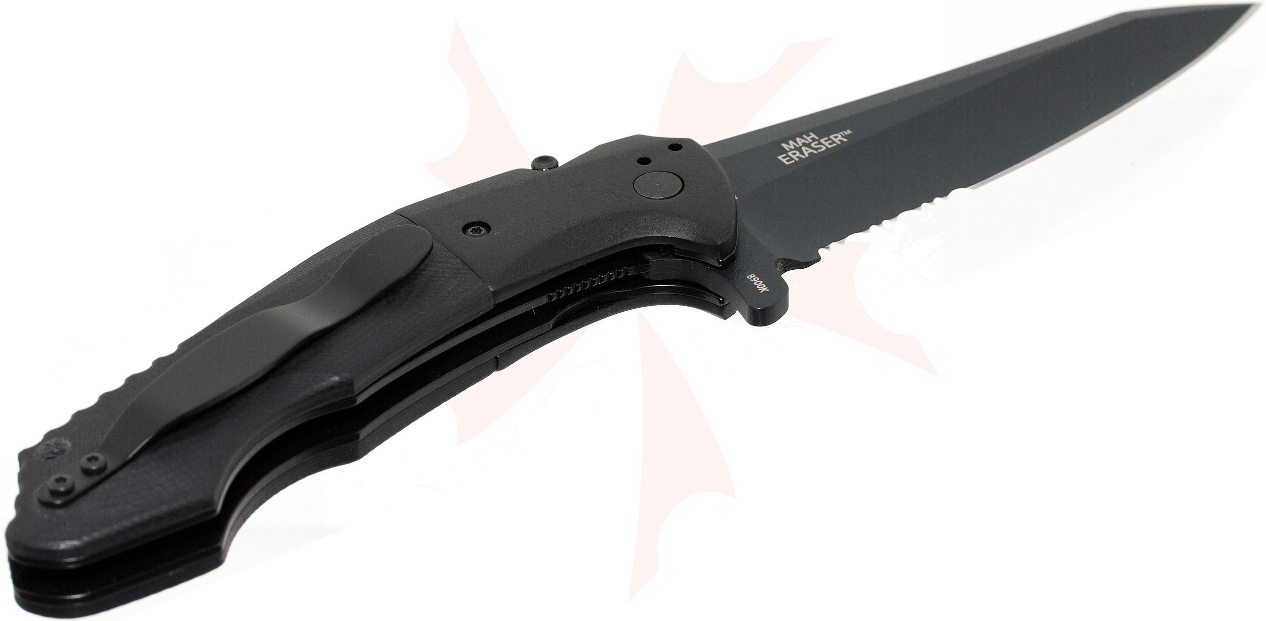 Columbia River 8900K Mah Eraser Folder 3.875" Black Combo Blade, G10 ...