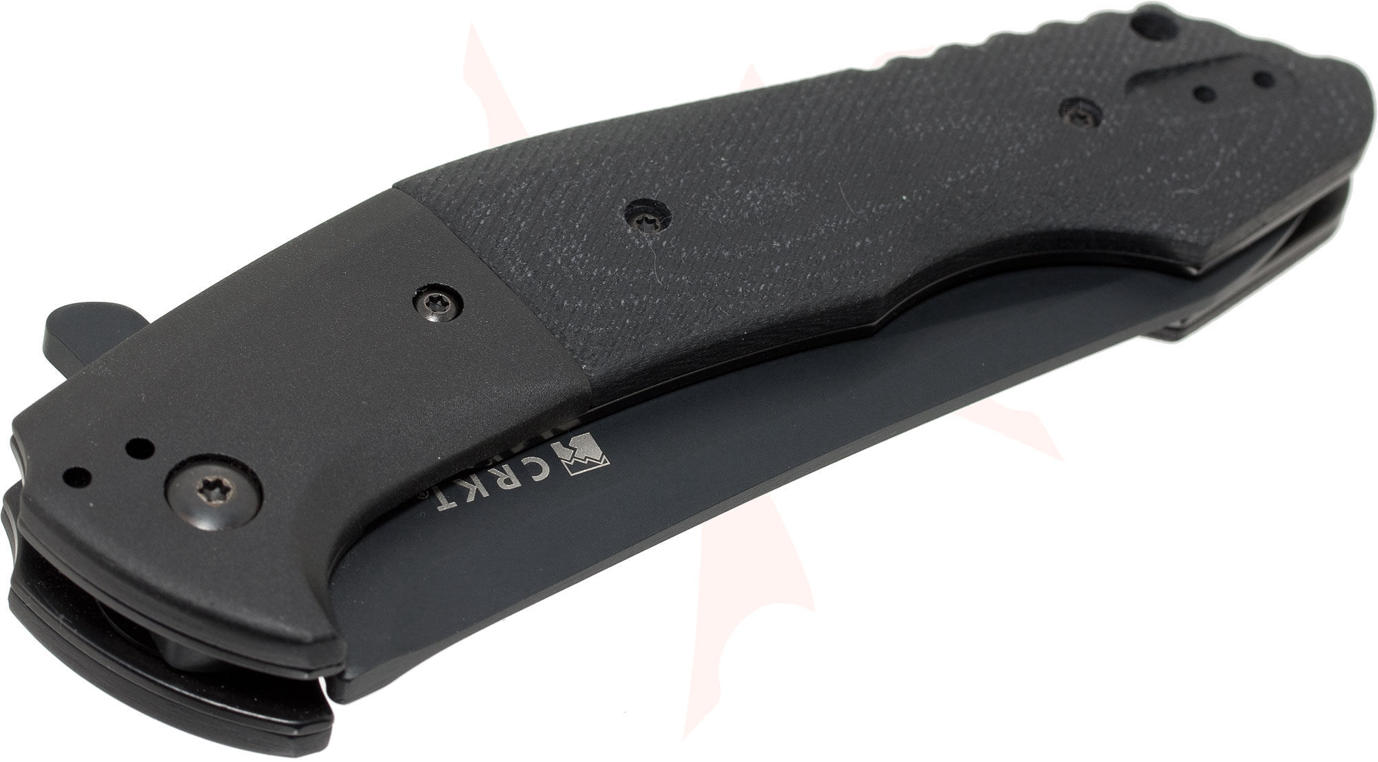 Columbia River 8900K Mah Eraser Folder 3.875" Black Combo Blade, G10 ...