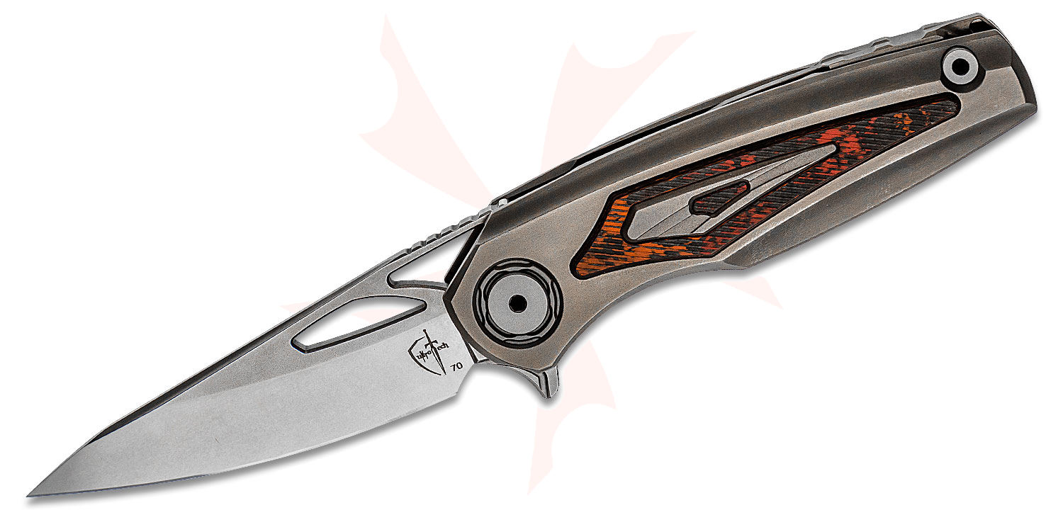CultroTech Knives Custom Silver Line Sirius Flipper Knife 3.375" Elmax ...