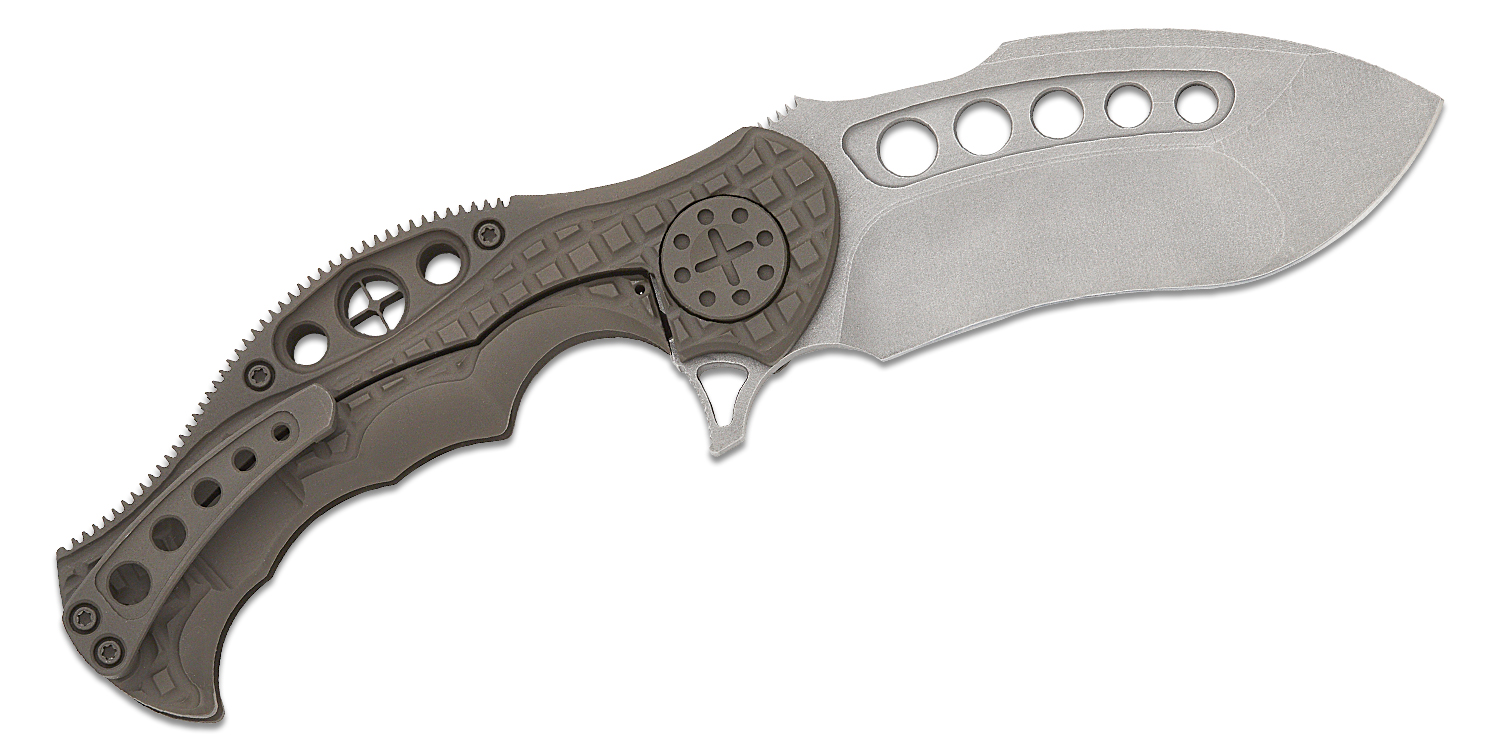 Curtiss Knives BMF Battle Master Flipper Knife 4" CPM-MagnaCut Blasted ...