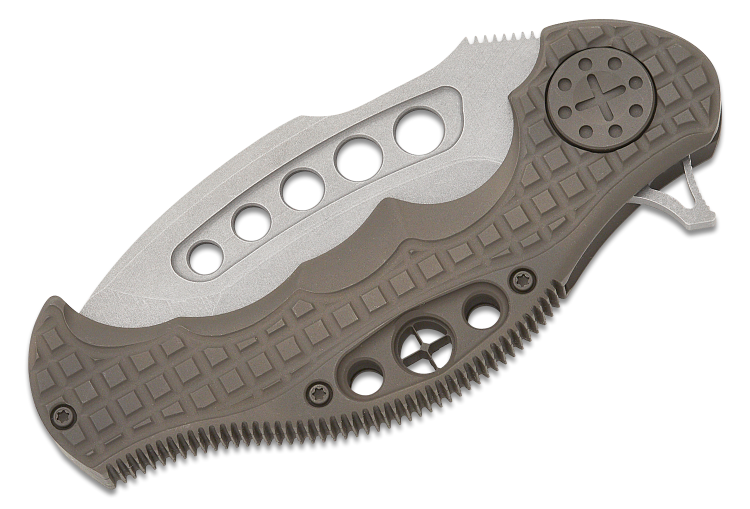 Curtiss Knives BMF Battle Master Flipper Knife 4" CPM-MagnaCut Blasted ...