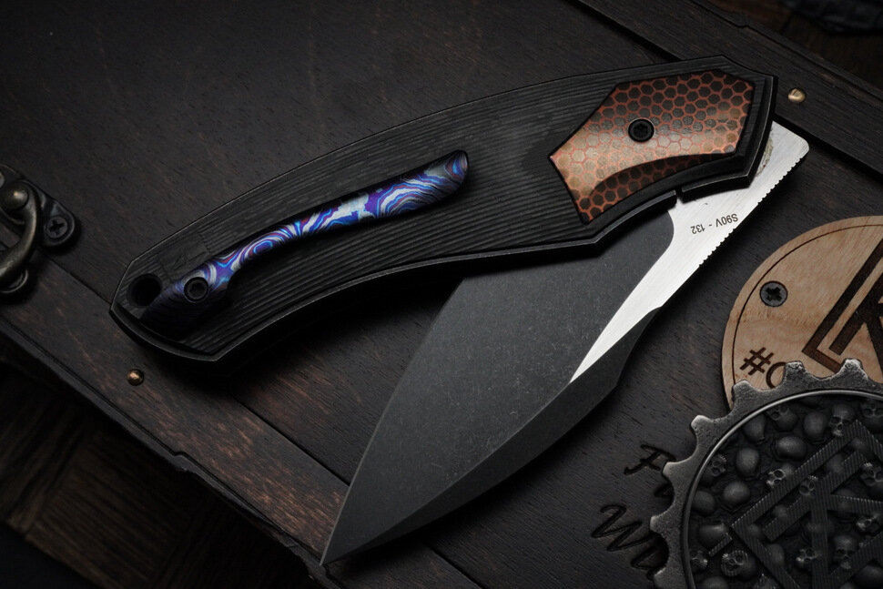 Custom Knife Factory David Lespect Davless Front Flipper Knife 3.15 ...