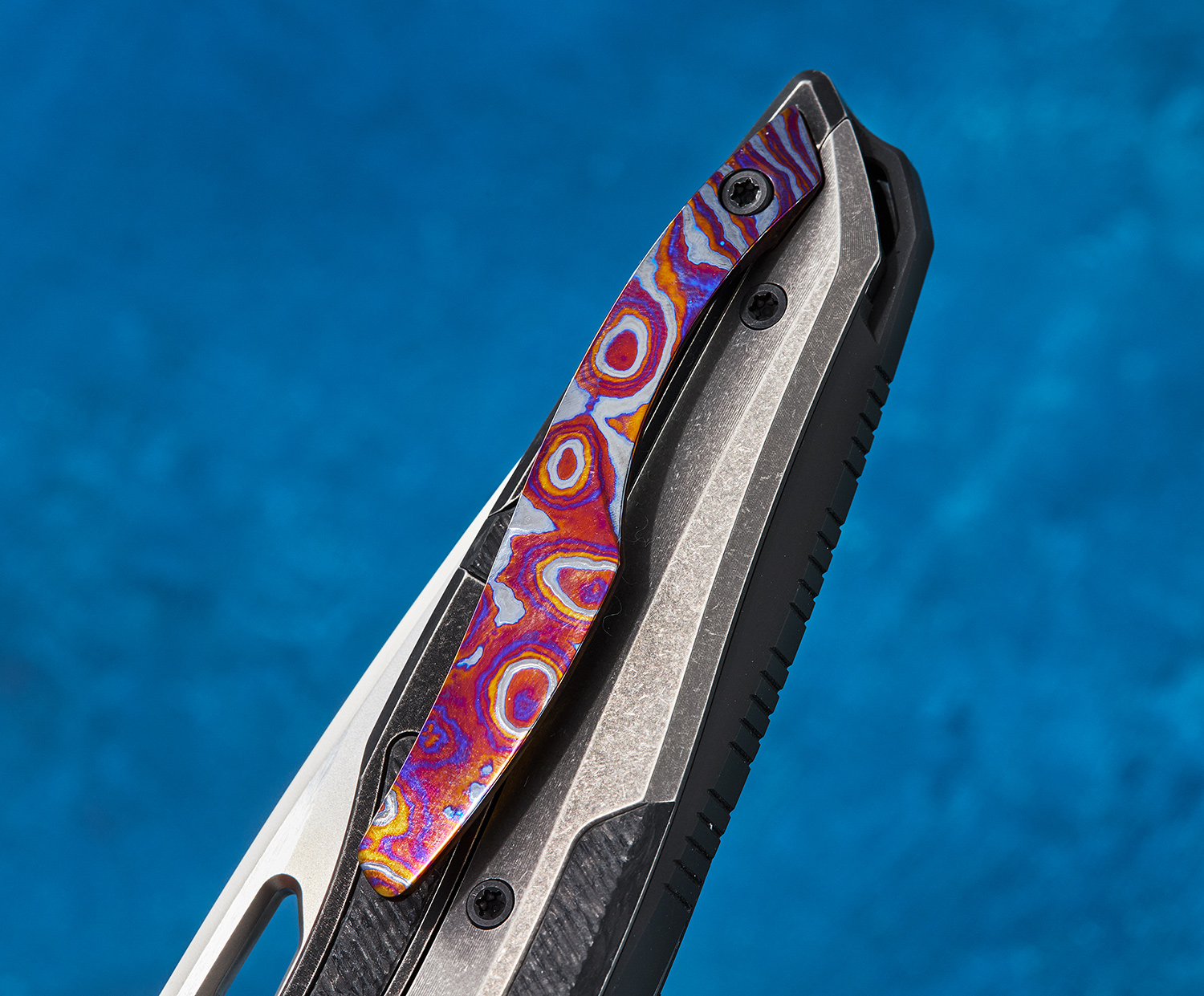 Custom Knife Factory Anton Malyshev Sukhoi 4 Frame Lock Flipper Knife 4" M398 Hand-Rubbed Satin ...