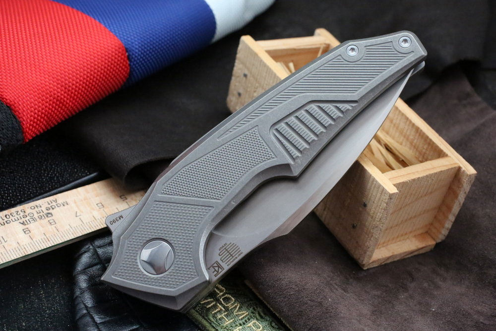 Custom Knife Factory Tashi Bharucha Muscle Flipper 3.9" M390 Hand ...