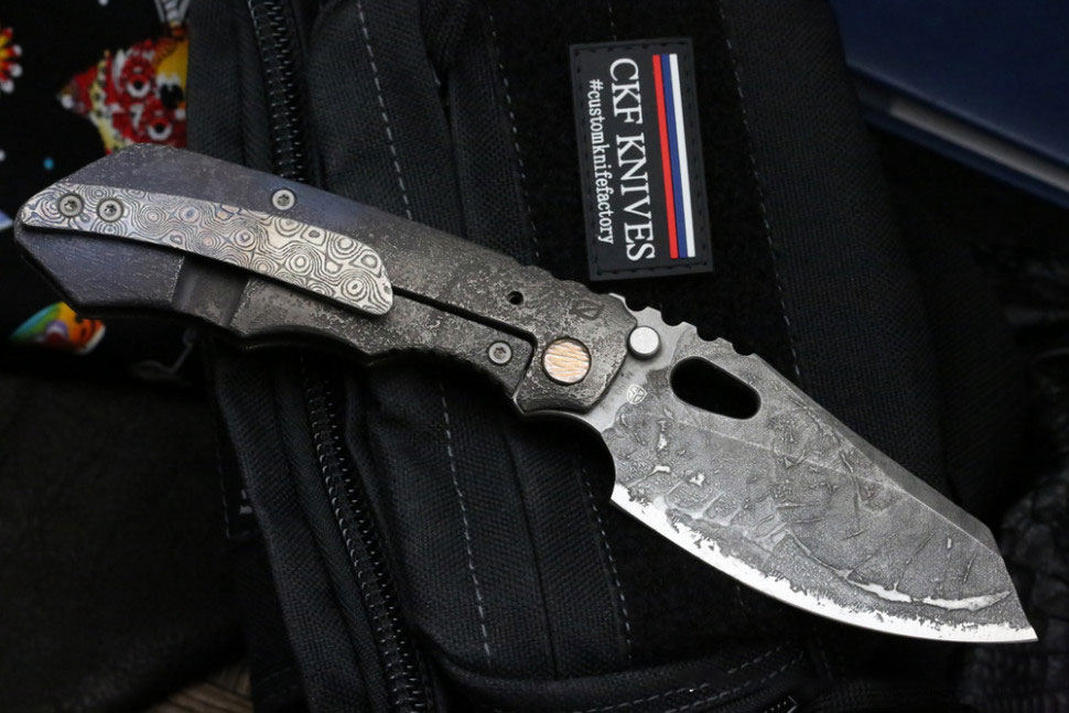 Custom Knife Factory Stas Bondarenko Customized Evolution Folding Knife ...
