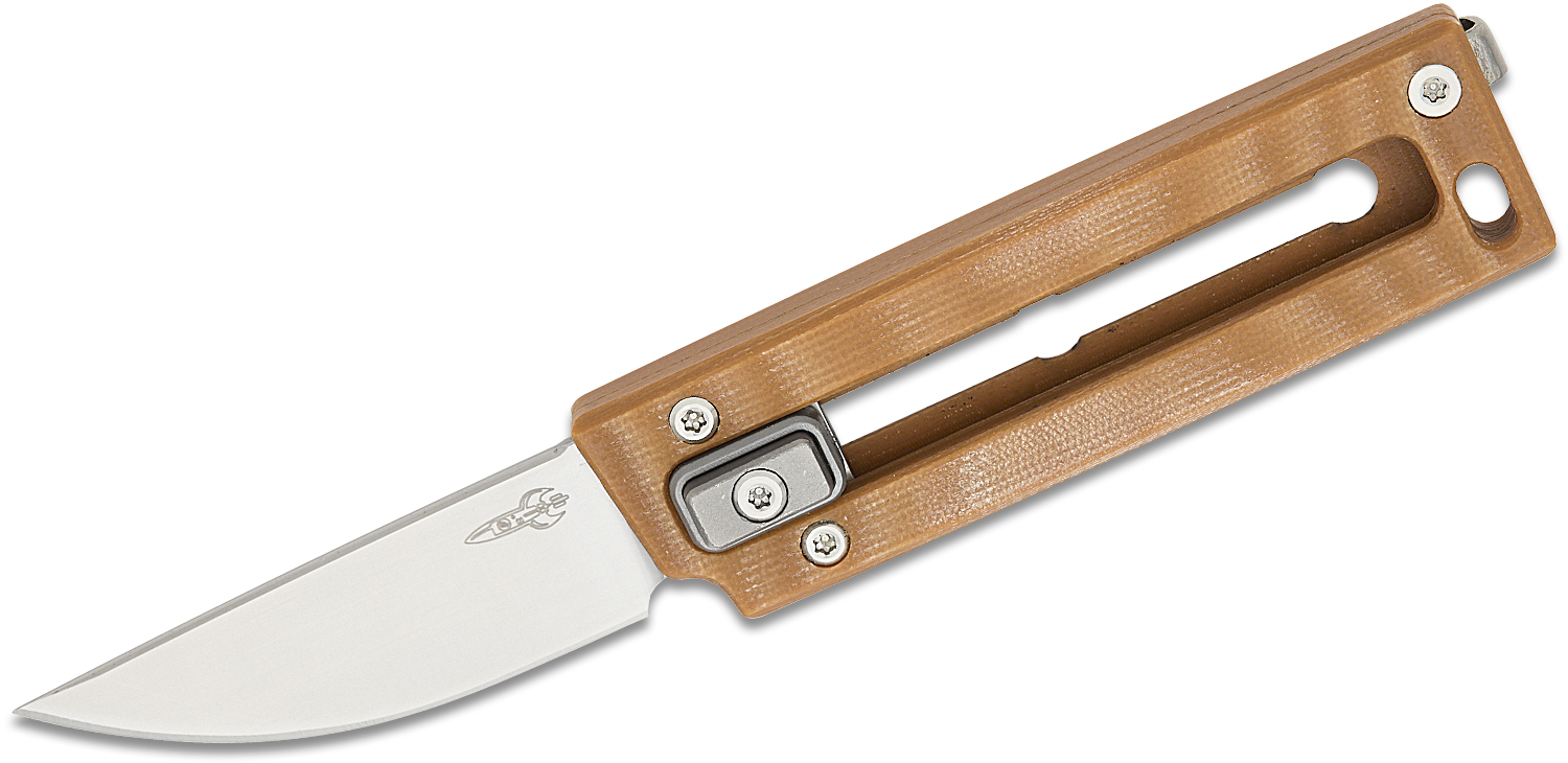 D Rocket Designs KatanaO Manual OTF Knife 1.975" M390 Satin Drop Point ...