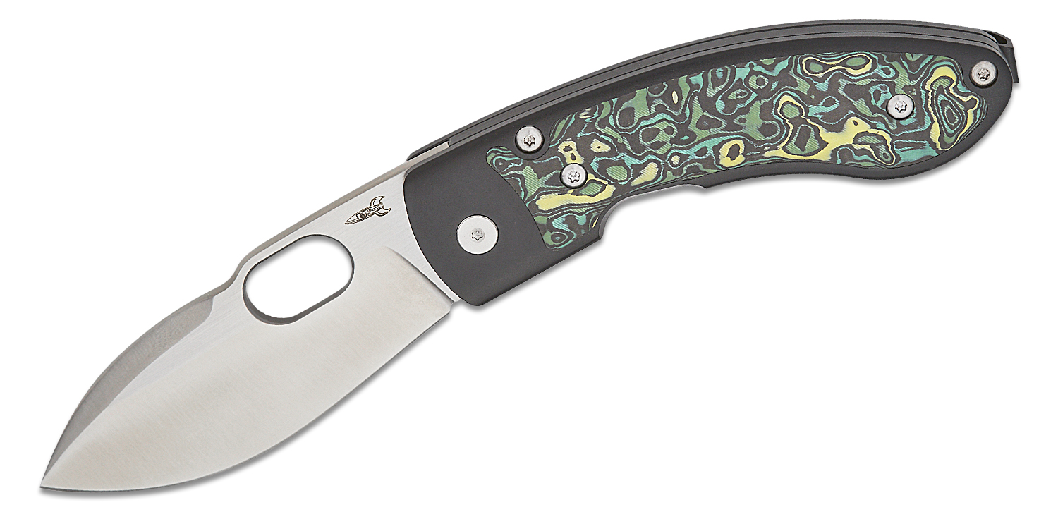 D Rocket Designs Lum Leaf Folding Knife 3" CPM-S90V Sanding Blade ...