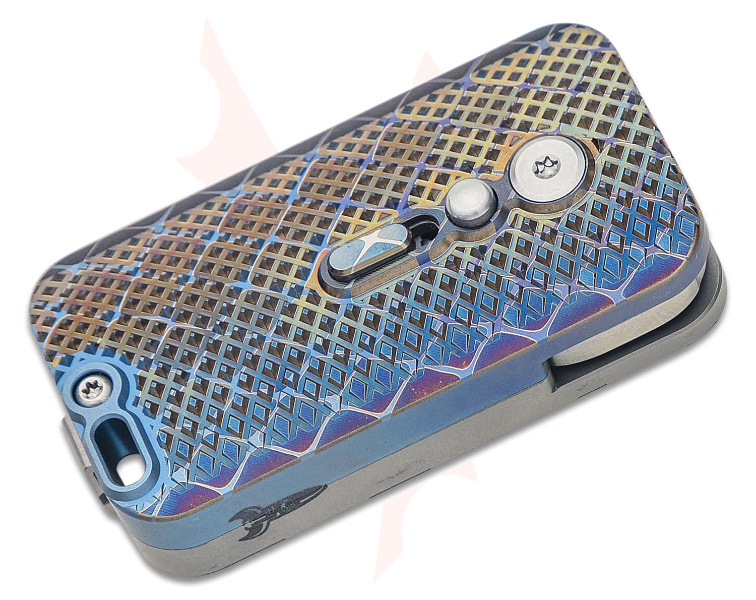 D Rocket Designs Mid-Tech SquareHead AUTO Knife 1.25" M390 Deep-Etched ...