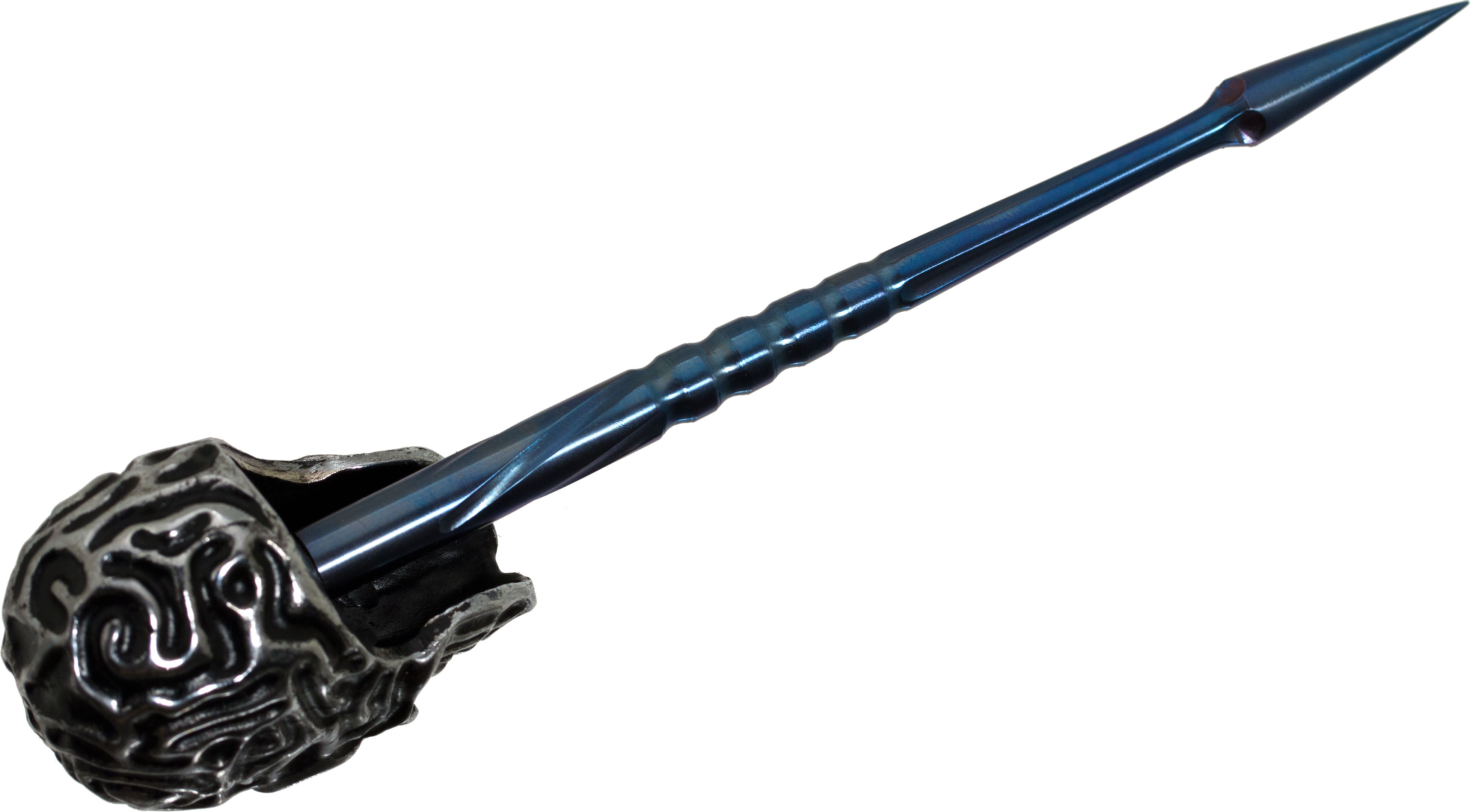 Darrel Ralph Designs Custom Blued Titanium Skull Push Rod Gen IV, 6.5 ...