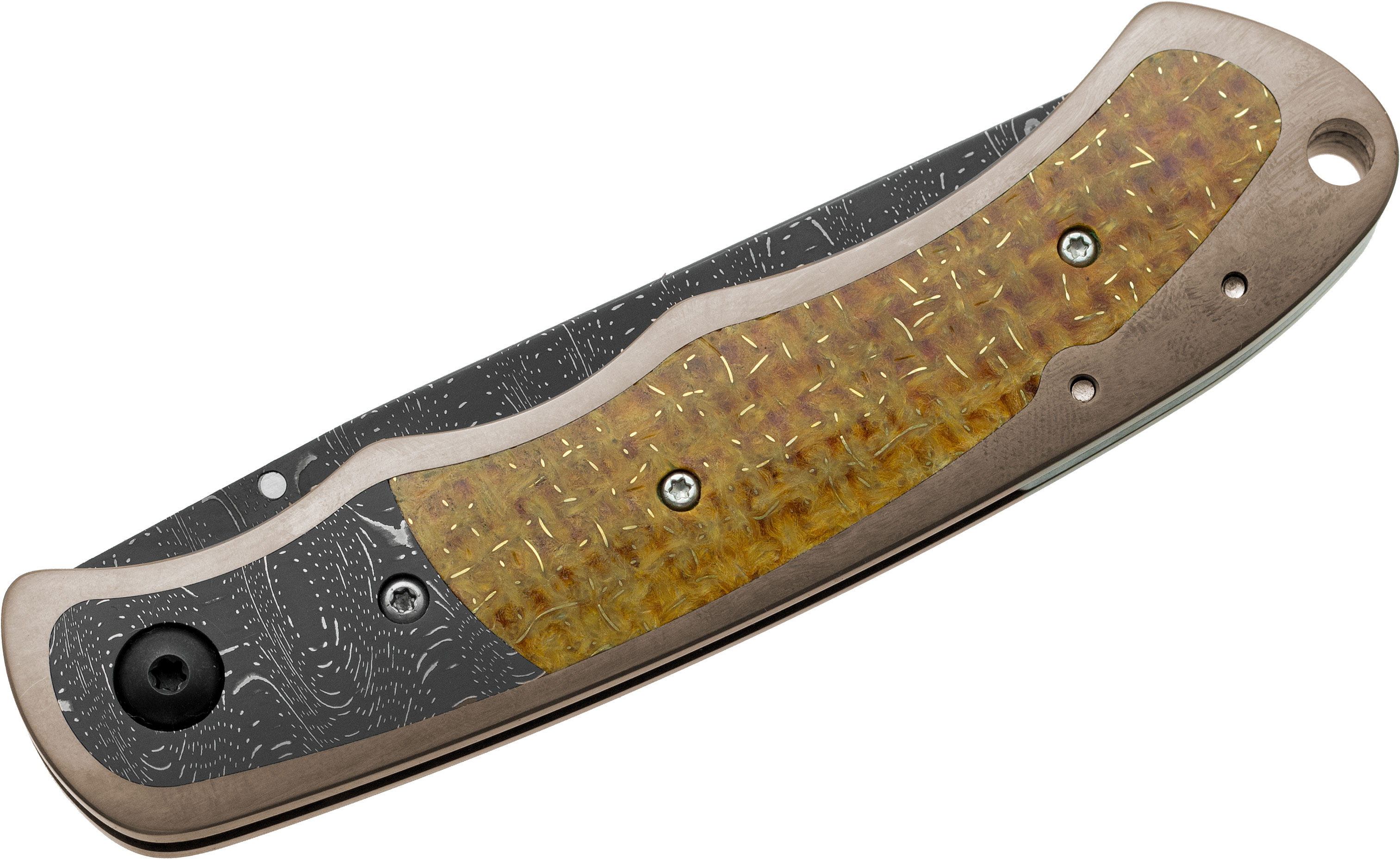Darrin Thomas Custom Folder 3" Dot Matrix Damascus Plain Blade ...