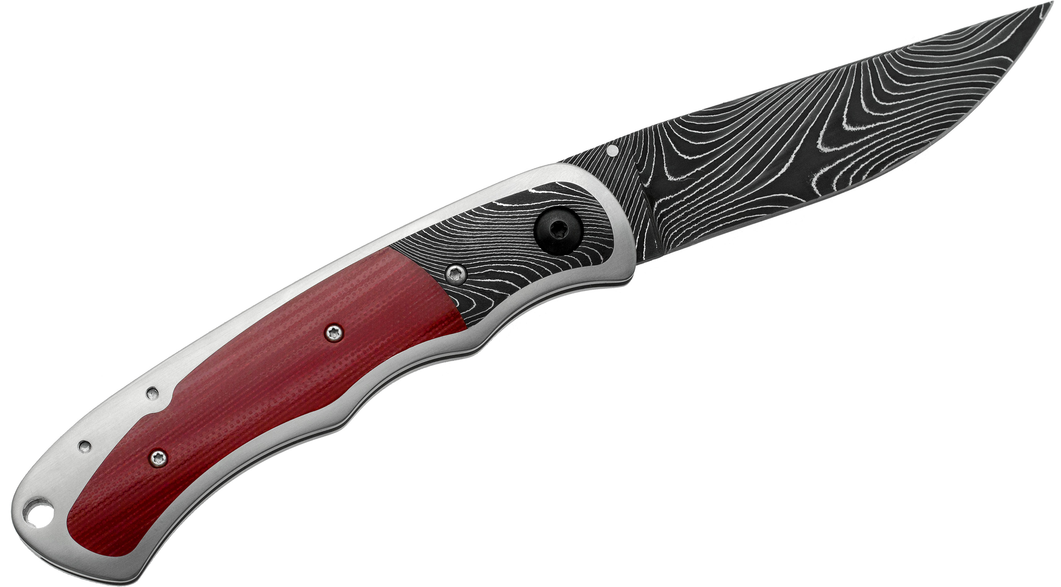 Darrin Thomas Custom Folder 3" Twist Damascus Plain Blade, Titanium ...