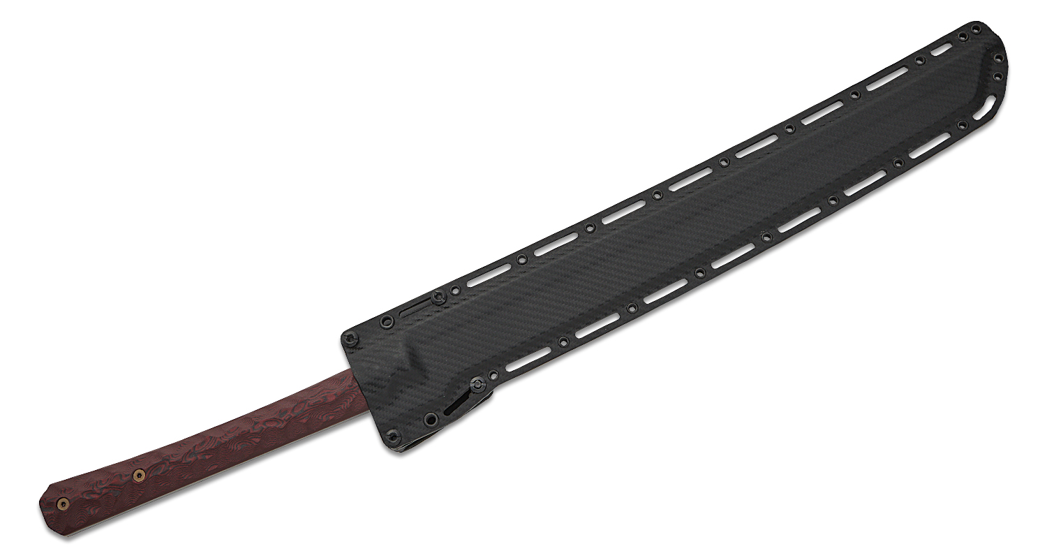 Dawson Knives Many Waters Sword 16" CPM-MagnaCut Monsoon Blade, Red and ...