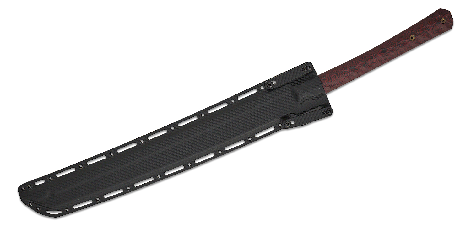 Dawson Knives Many Waters Sword 16" CPM-MagnaCut Monsoon Blade, Red and ...