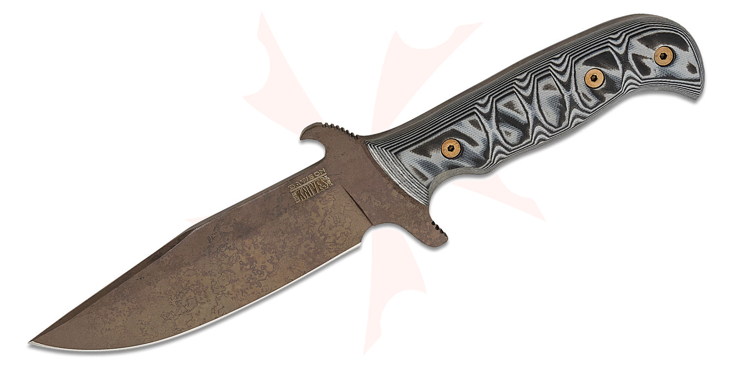 Dawson Knives Bodyguard Fixed Blade Knife 6.25" CPM-MagnaCut Scorched ...