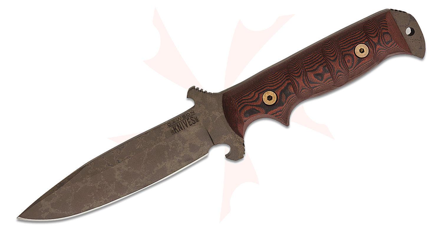 Dawson Knives Chief Fixed Blade Knife 5.25" CPM-MagnaCut Scorched Earth ...