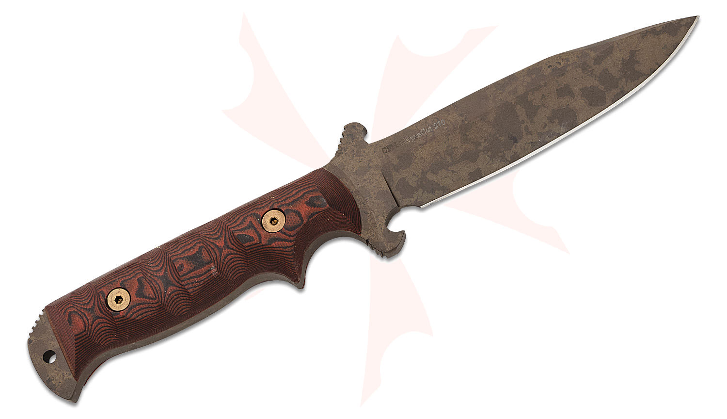 Dawson Knives Chief Fixed Blade Knife 5.25" CPM-MagnaCut Scorched Earth ...
