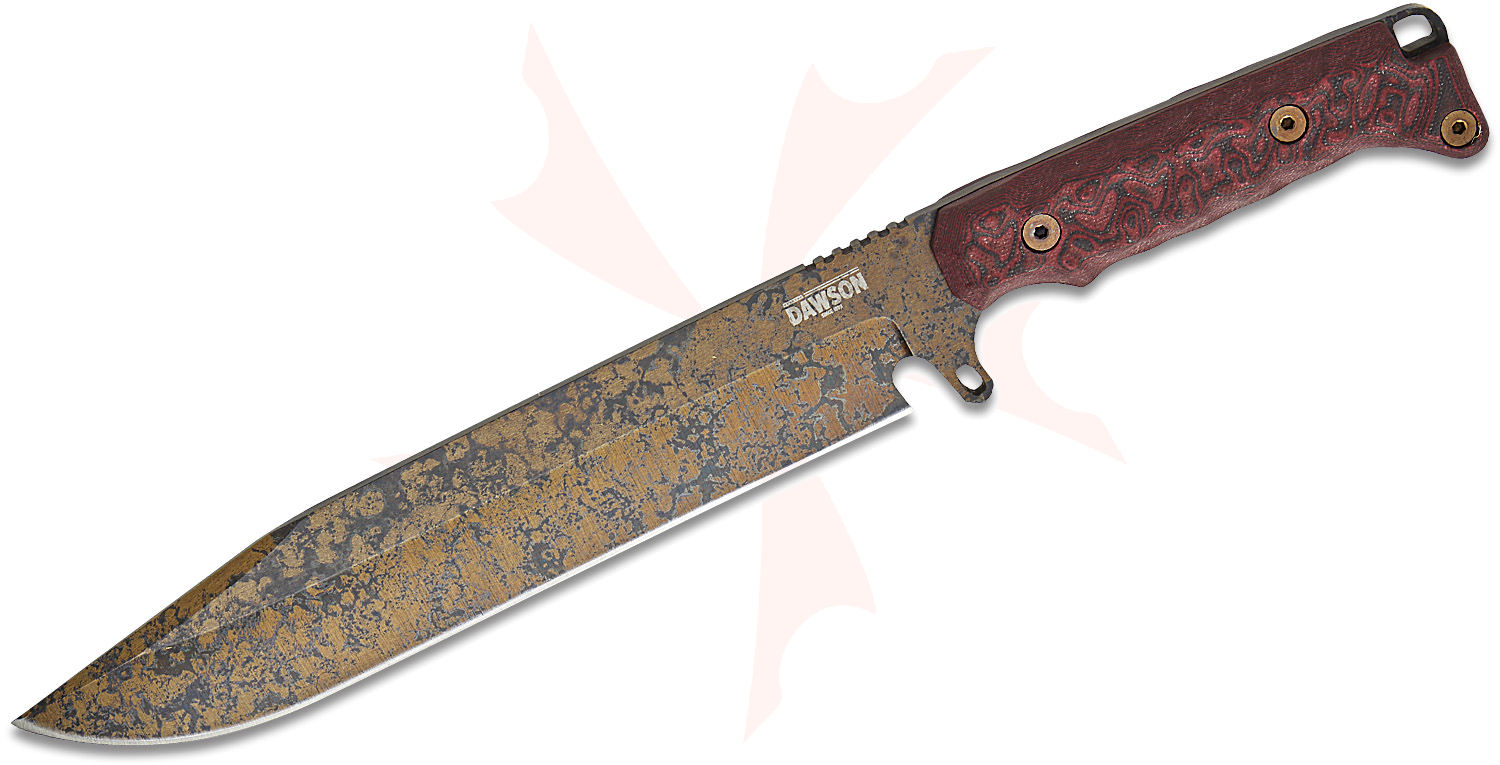 Dawson Knives Holdout Fixed Blade Knife 8" ProCut Wildfire Bowie Blade ...