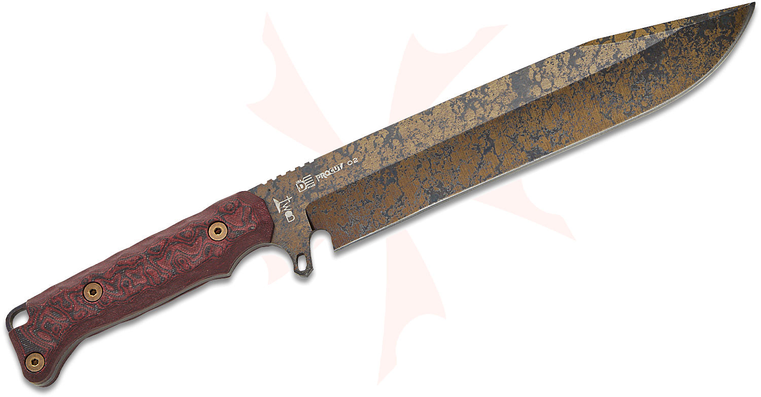 Dawson Knives Holdout Fixed Blade Knife 8" ProCut Wildfire Bowie Blade ...