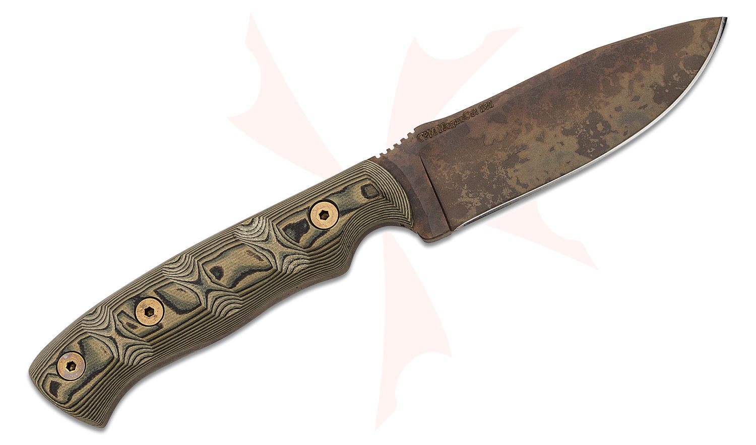 Dawson Knives Huntsman Fixed Blade Knife 4" CPM-MagnaCut Scorched Earth ...