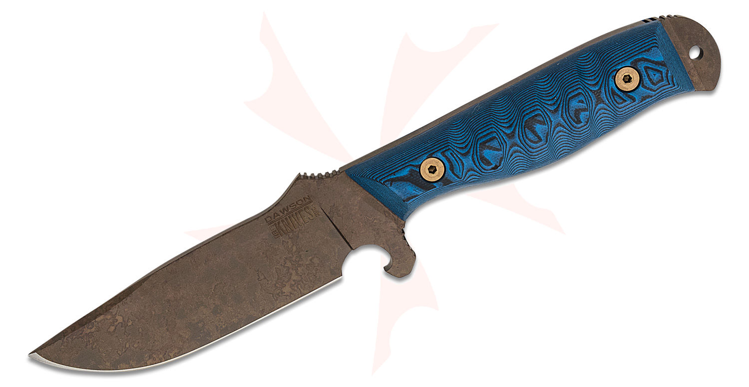 Dawson Knives Pathfinder Fixed Blade Knife 4.5" CPM-MagnaCut Scorched ...