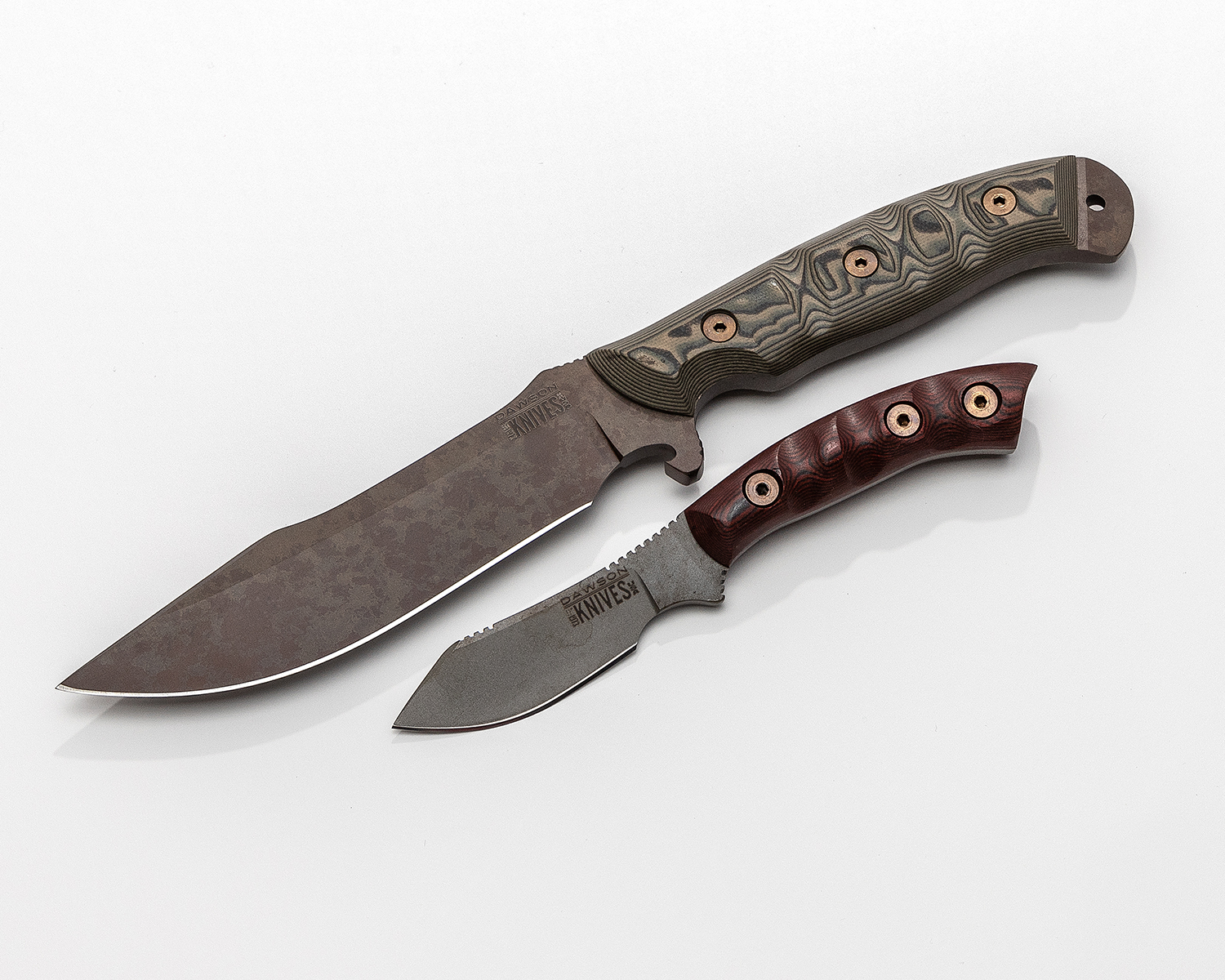 Dawson Knives Snakebite Fixed Blade Knife 3" CPM-MagnaCut Nuclear ...