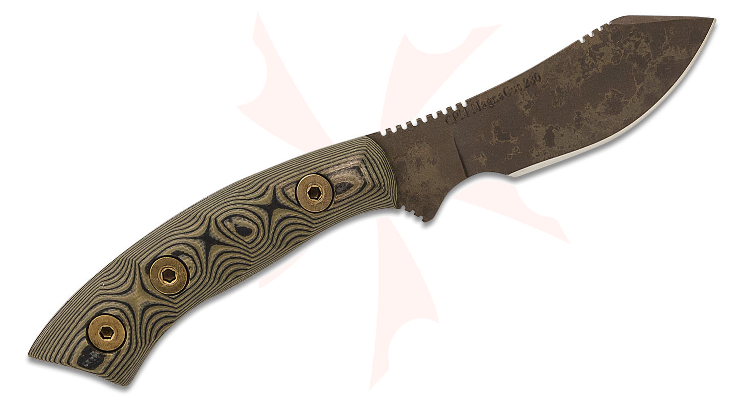 Dawson Knives Snakebite Fixed Blade Knife 3" CPM-MagnaCut Scorched ...