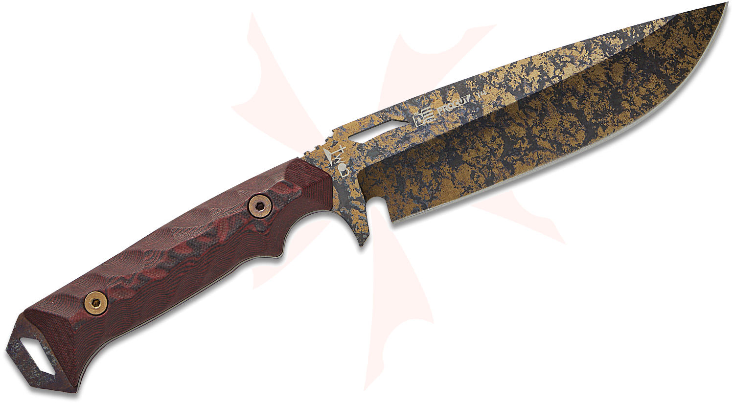 Dawson Knives Summit Fixed Blade Knife 5.5" ProCut Wildfire Drop Point ...