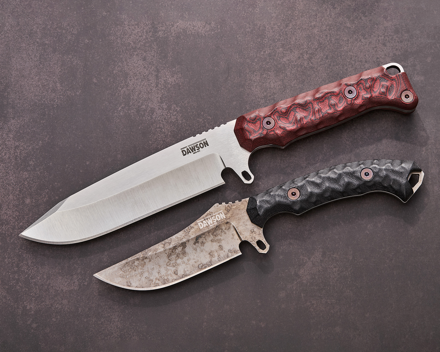 Dawson Knives Valor Fixed Blade Knife 5.5" CPM-MagnaCut Satin Clip ...