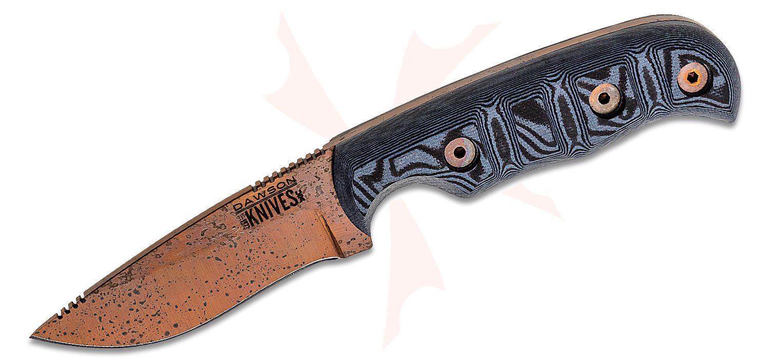 Dawson Knives Custom Deep Notch Fixed Blade Knife 3.375" CPM-3V Arizona ...