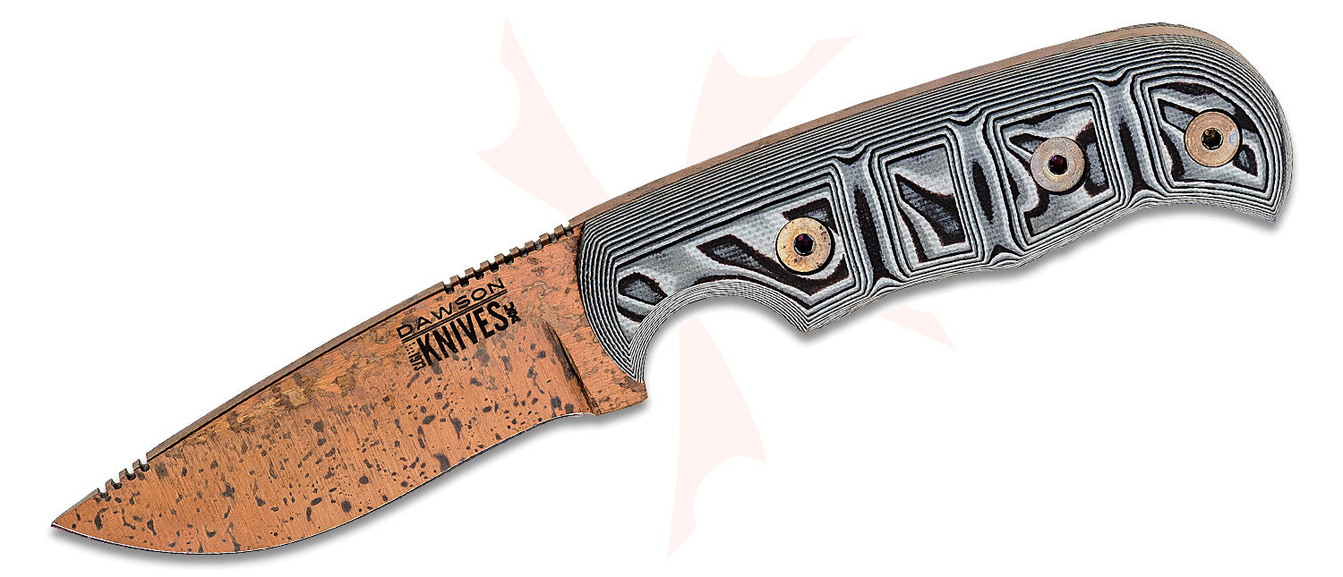Dawson Knives Custom Deep Notch Fixed Blade Knife 3.375" CPM-3V Arizona ...