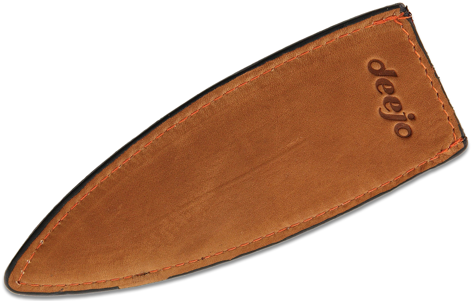Deejo Knives 27g Knife Sheath, Brown Leather with Orange Stitching ...