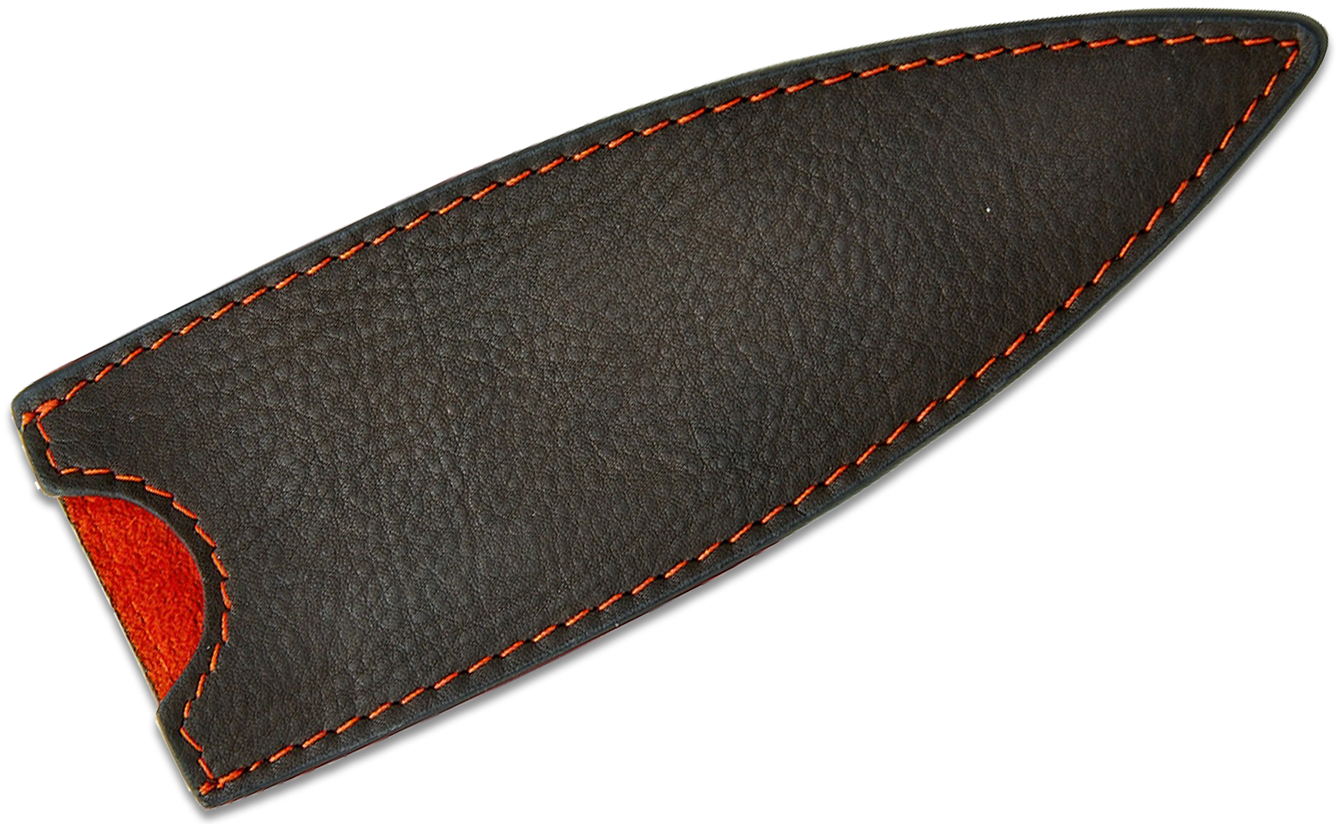 Deejo Knives 37g Knife Sheath, Black Leather with Orange Stitching ...