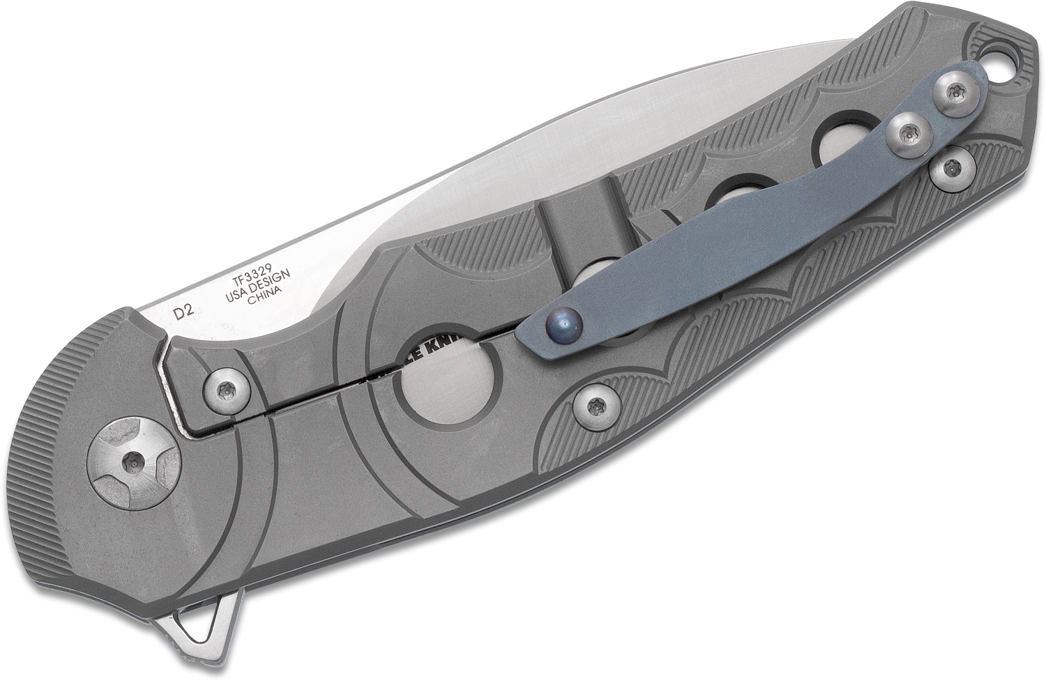 Defcon Knives Sphere Flipper Knife 3.37" D2 Satin Drop Point, Gray ...