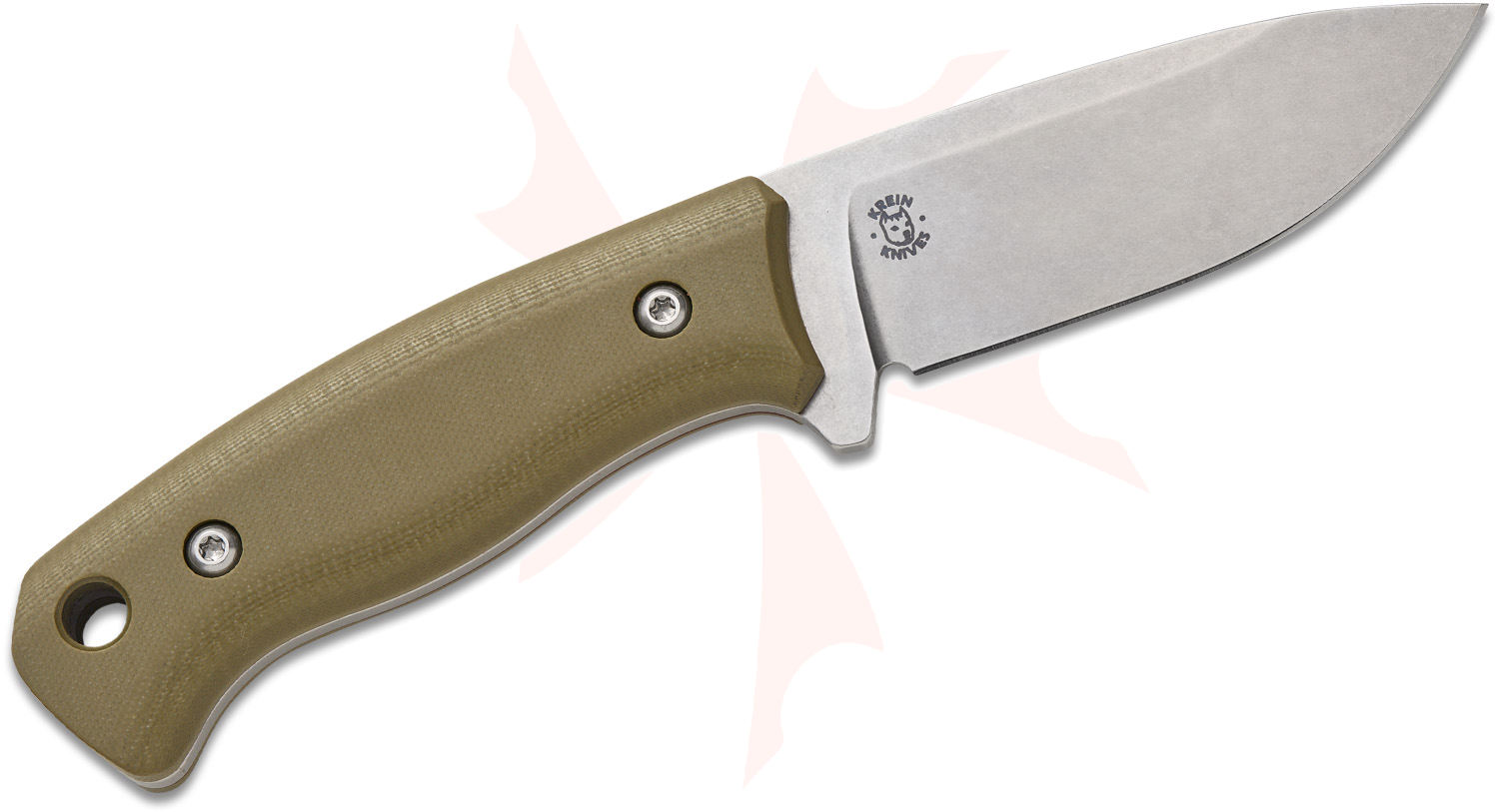Defiant 7 Tom Krein Bullie Fixed Blade Knife 4" Bohler K110 (D2 ...
