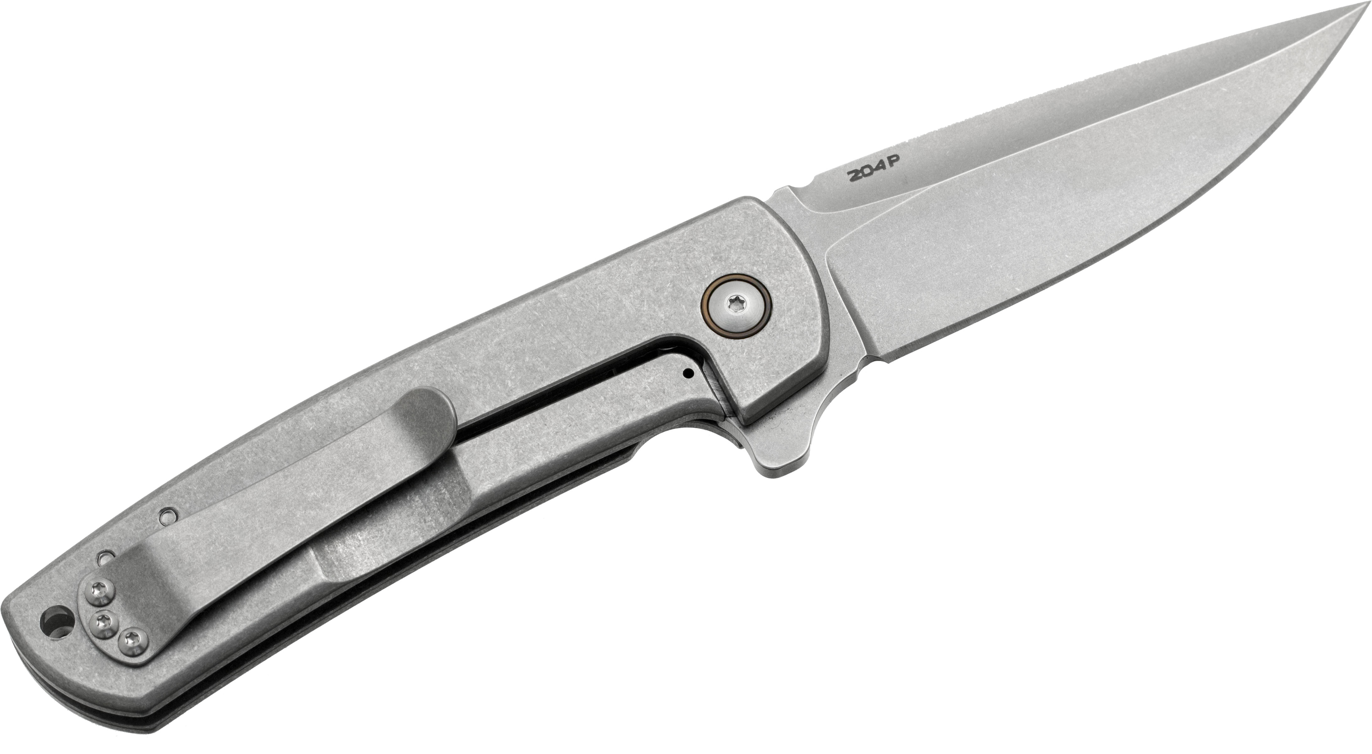 Defiant 7 Servo Mid-Tech Flipper 3.5" Stonewashed CTS-204P Plain Blade ...