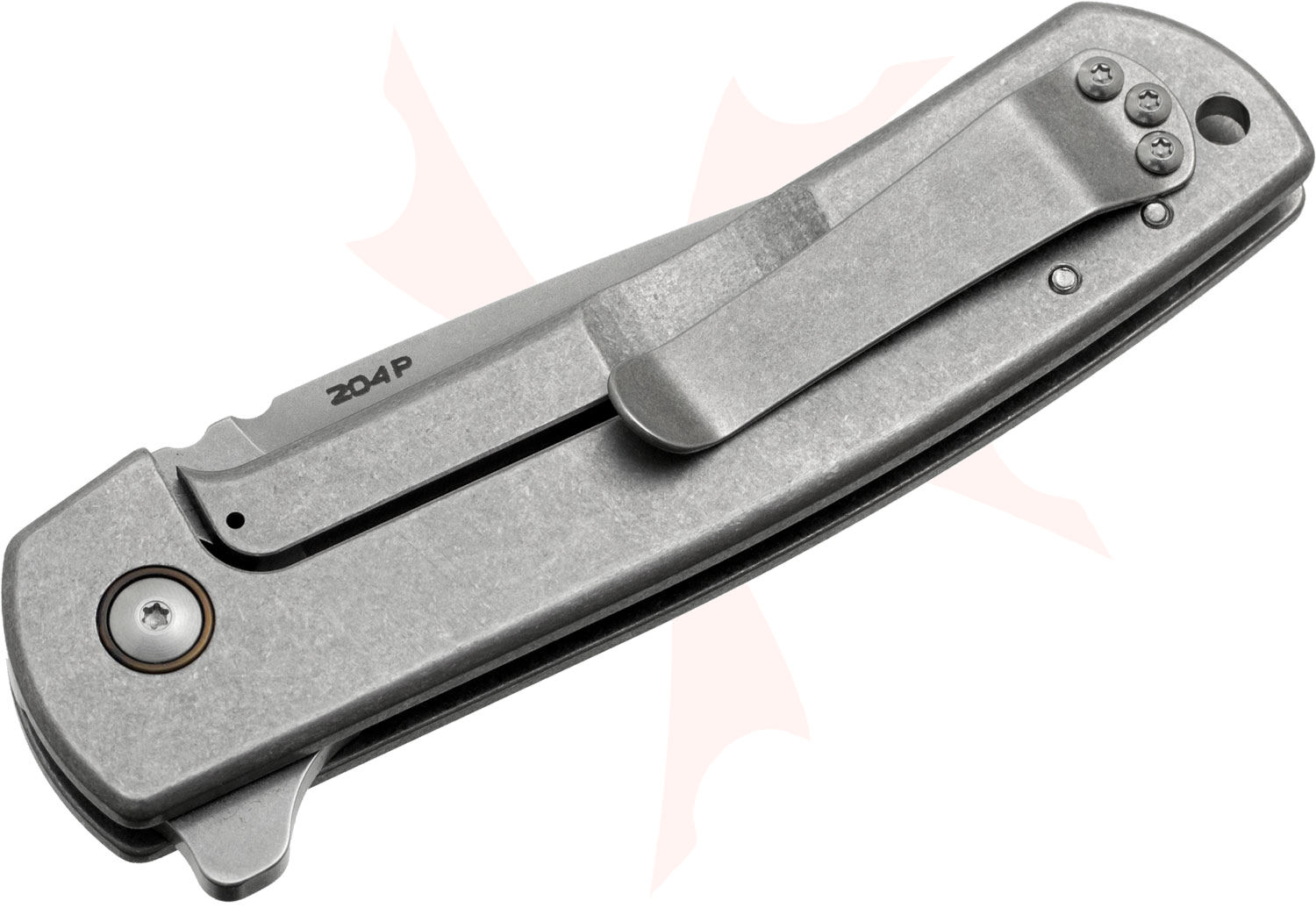 Defiant 7 Servo Mid-Tech Flipper 3.5" Stonewashed CTS-204P Plain Blade ...