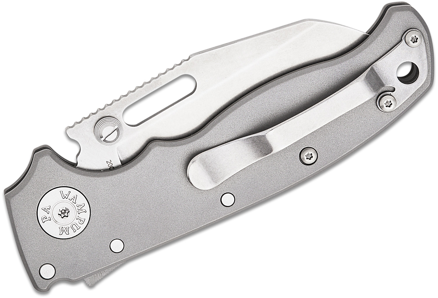 Andrew Demko AD20.5 Shark Lock Folding Knife 3" CPM-20CV Shark Foot Blade, Smooth Titanium ...