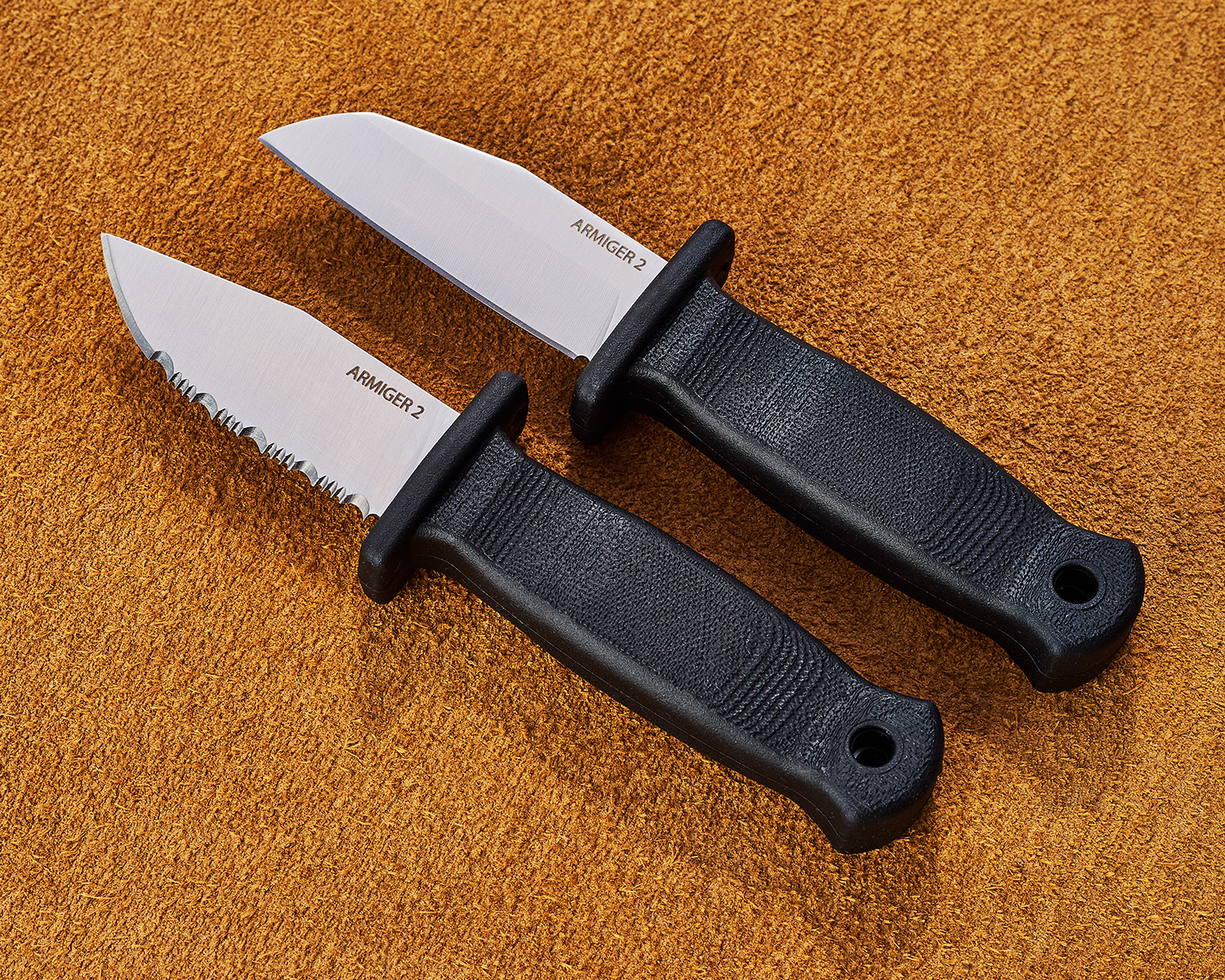 Demko Knives Armiger 2 Fixed Blade Neck Knife 2" 4034 Satin Shark Foot ...