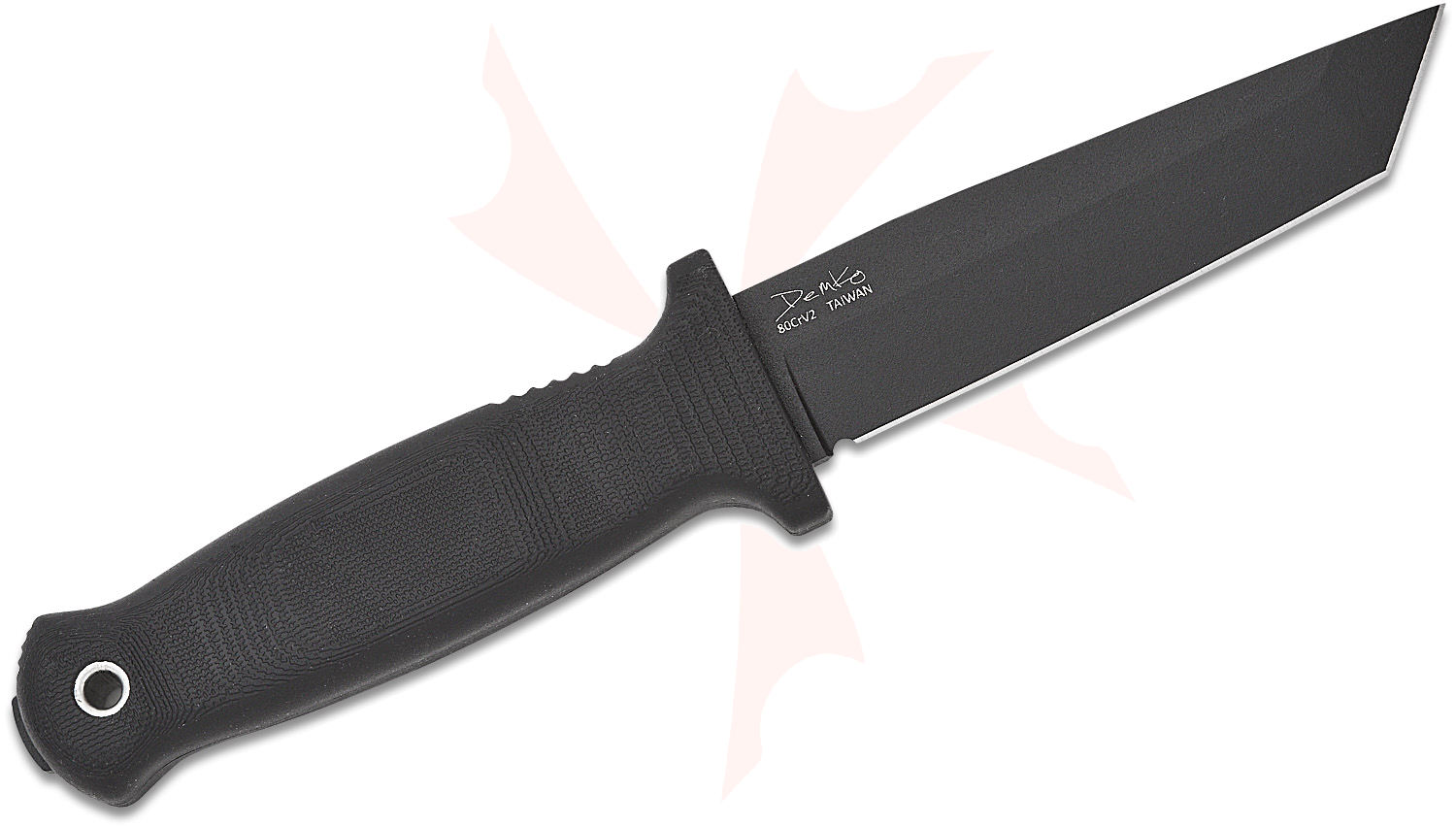 Demko Knives Armiger 4 Fixed Blade Boot Knife 4.25" 80CrV2 Black Powder ...
