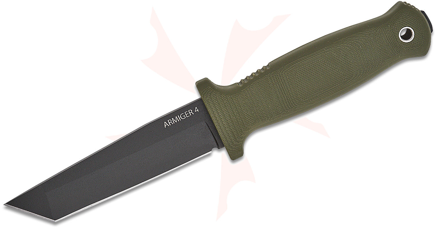 Demko Knives Armiger 4 Fixed Blade Boot Knife 4.25" 80CrV2 Black Powder ...