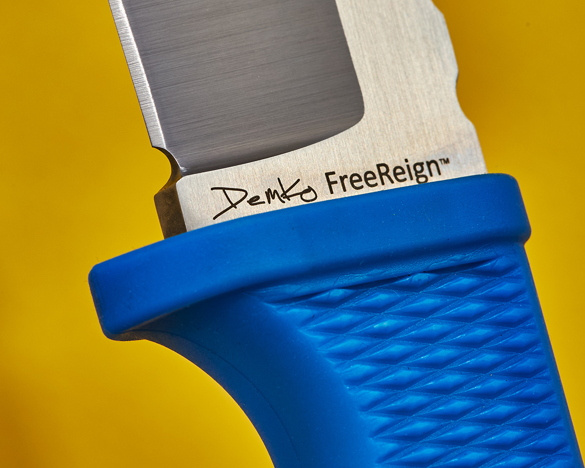 Demko Knives FREEREIGN Fixed Blade Knife 5" AUS-10A Satin Drop Point ...