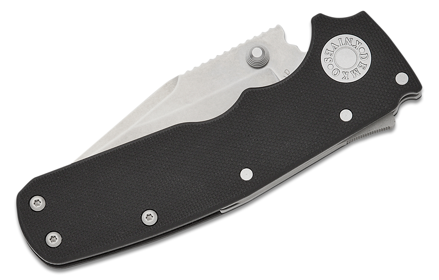 Andrew Demko Shark-Cub Shark Lock Folding Knife 2.75" CPM-20CV Stonewashed Clip Point Blade ...