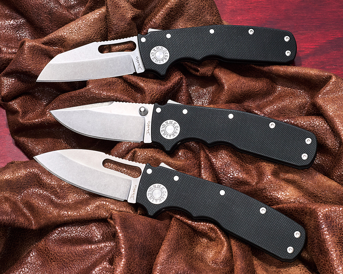 Andrew Demko AD20.5 Shark Cub Shark Lock Folding Knife 2.75" CPM-20CV Stonewashed Clip Point ...